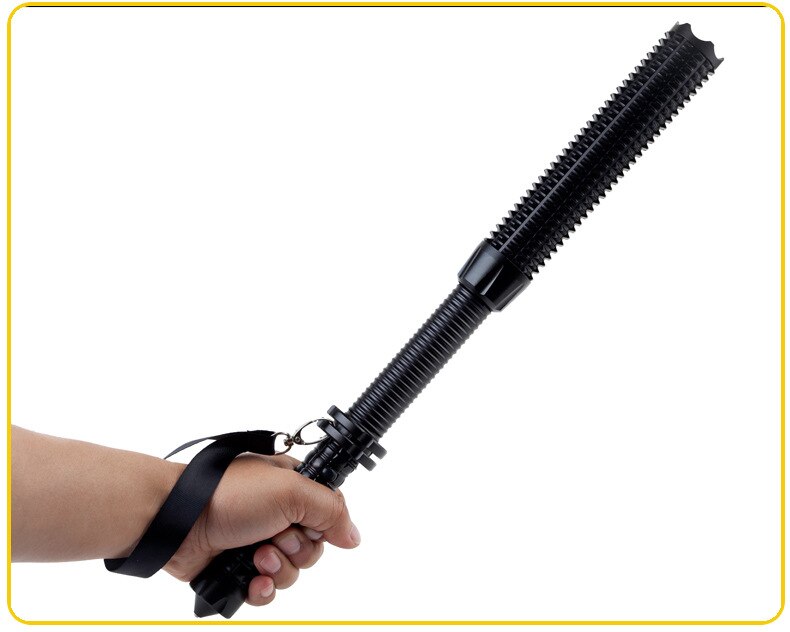 New Telescopic Mace Security Patrol Equipment Extended Zoom Flashlight ...