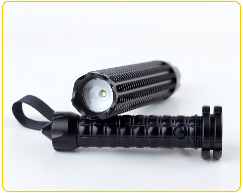 New Telescopic Mace Security Patrol Equipment Extended Zoom Flashlight ...