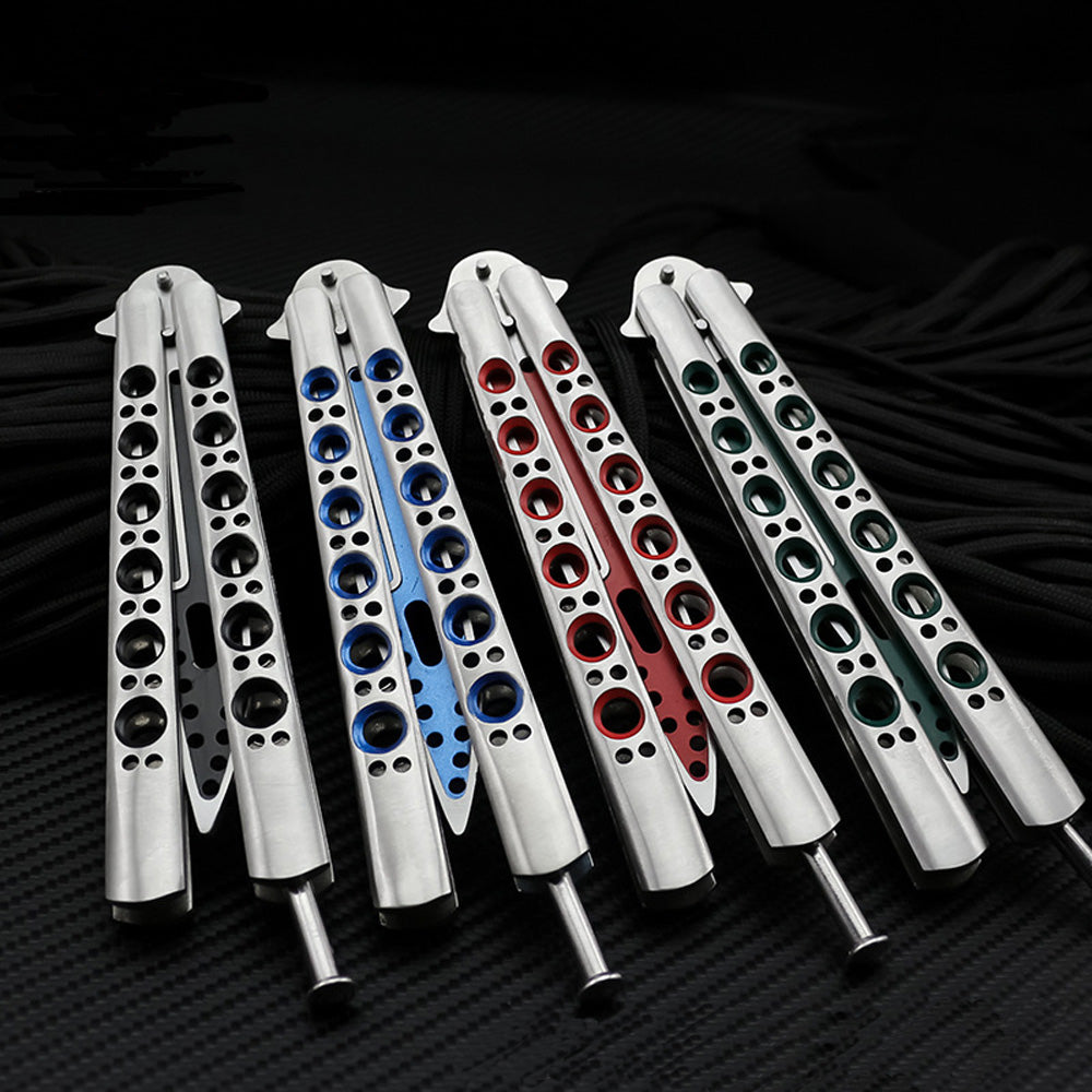 Toptens Folding Tactical Balisong Trainer Training Balisong Flip ...
